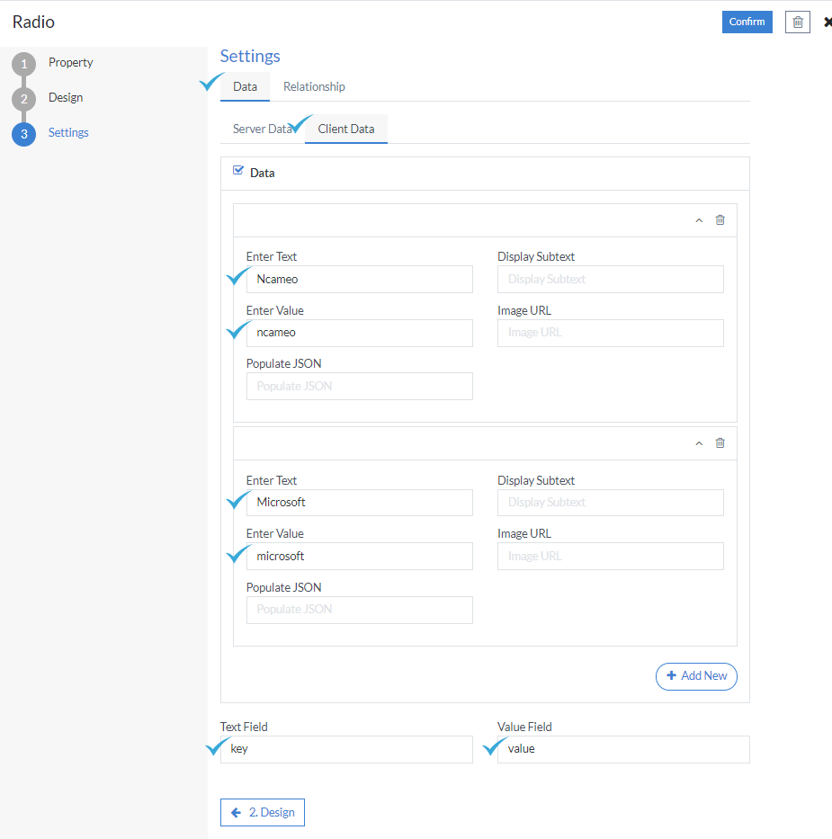 Radio List - No-Code Software Platform | Applications | NCAMEO