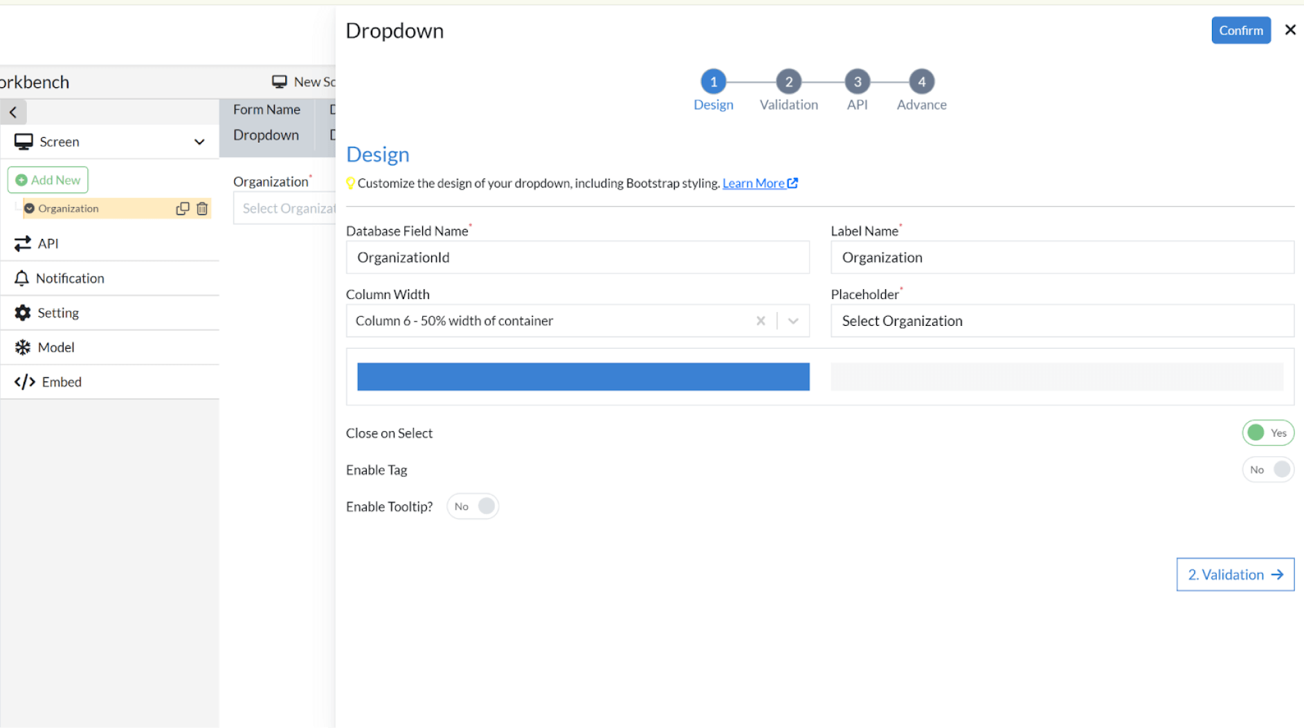 Dropdown Binding No Code Software Platform Applications Ncameo