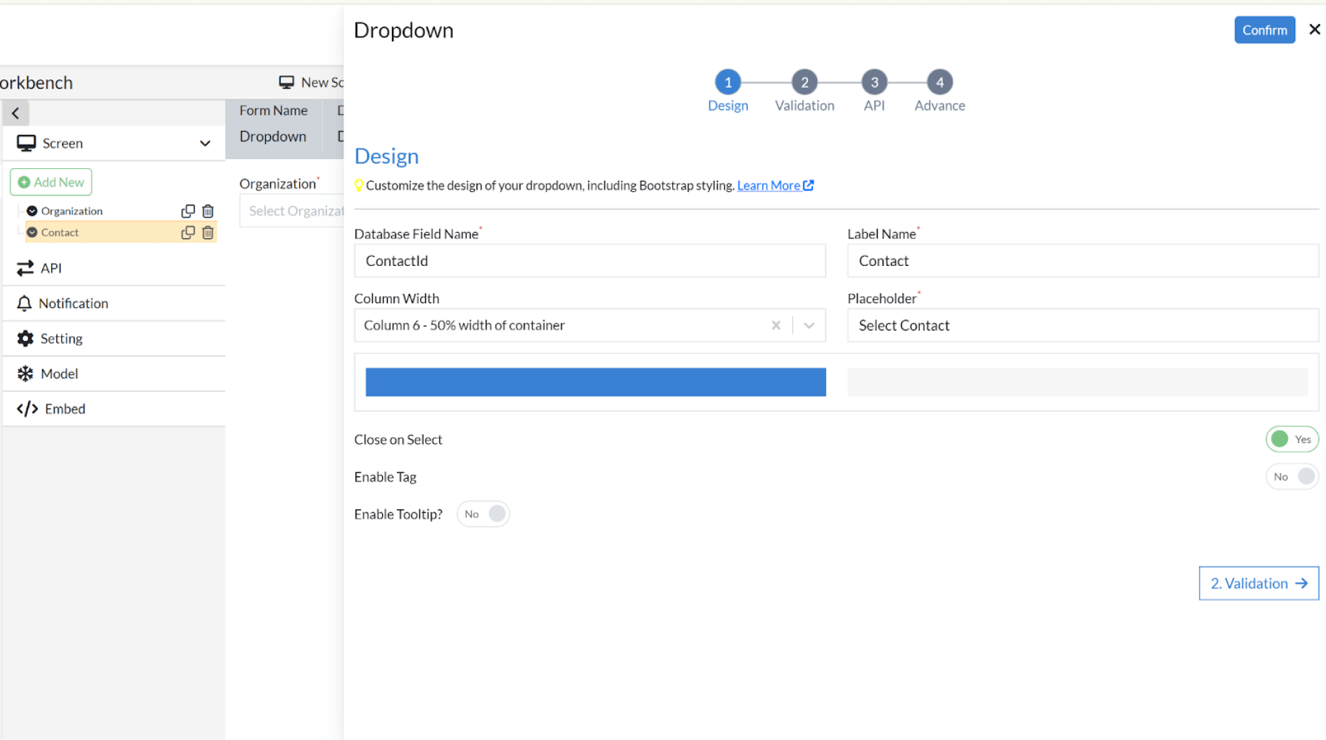 Dropdown Binding No Code Software Platform Applications Ncameo