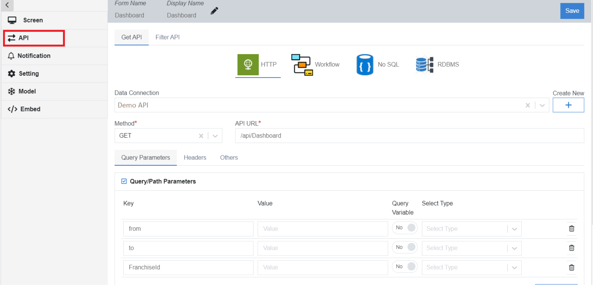Filter Dashboard - No-Code Software Platform | Applications | NCAMEO