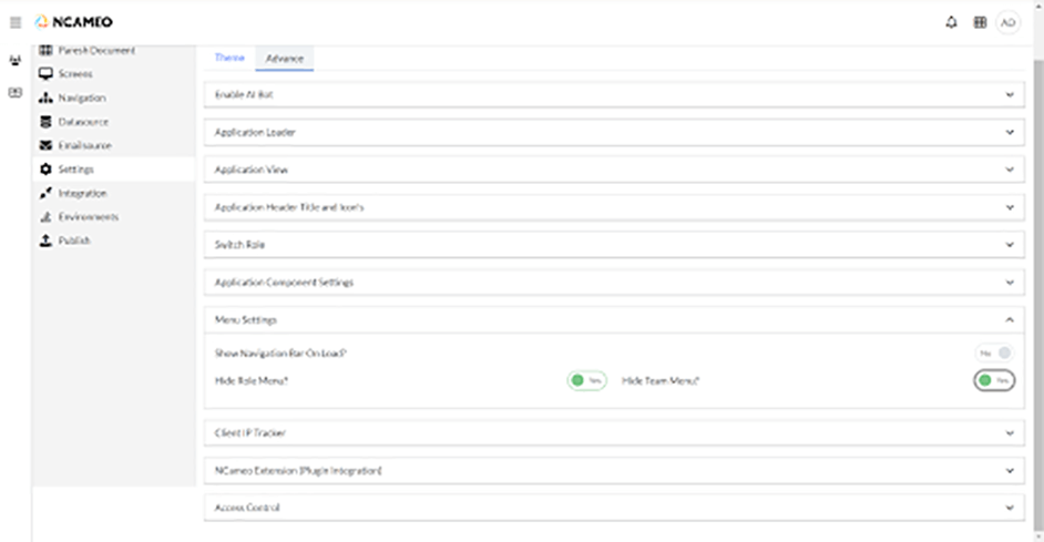 Hide Team & Role Menu - No-Code Software Platform | Applications | NCAMEO Hide Team & Role Menu - No-Code Software Platform | Applications | NCAMEO