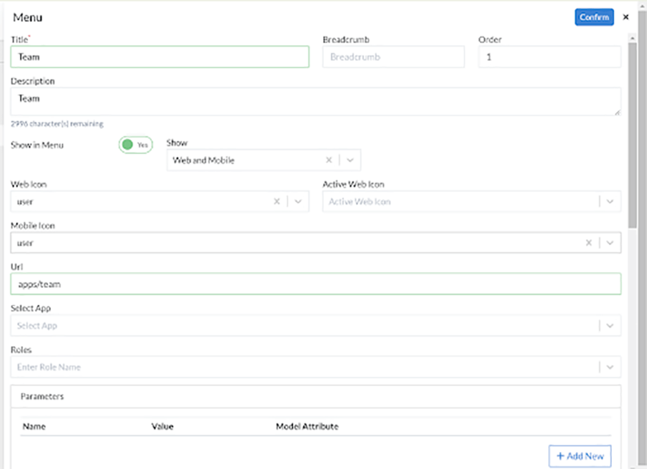 Hide Team & Role Menu - No-Code Software Platform | Applications | NCAMEO