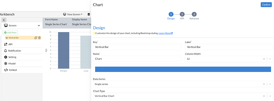 Single Series Chart No Code Software Platform Applications Ncameo