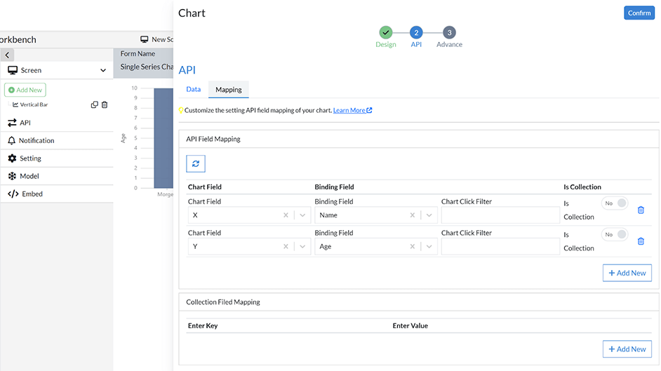 Single Series Chart - No-Code Software Platform | Applications | NCAMEO