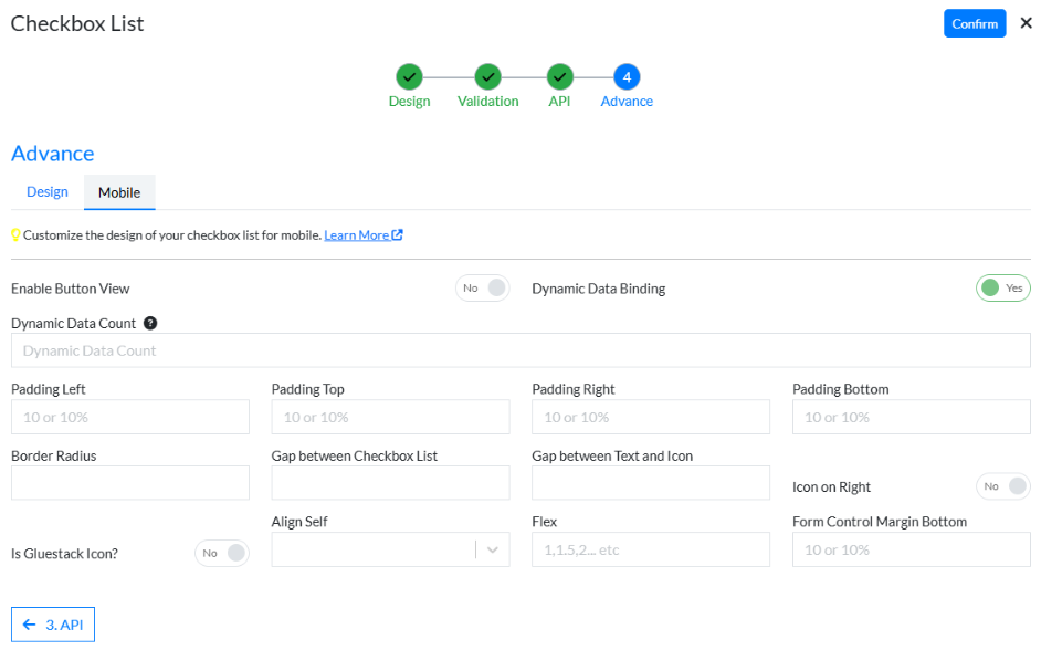 Checkbox List - No-Code Software Platform | Applications | NCAMEO