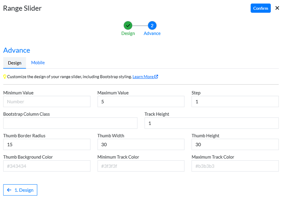 Range Slider - NCAMEO